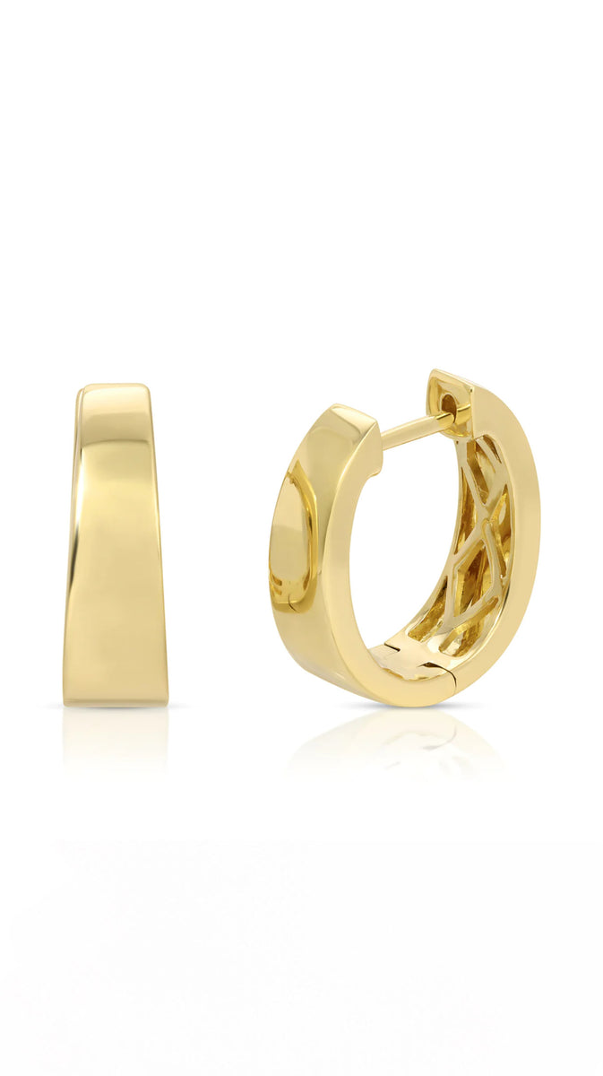 Anita Ko Small Meryl Hoops in Yellow Gold – Diamond Dream Jewelry + Apparel