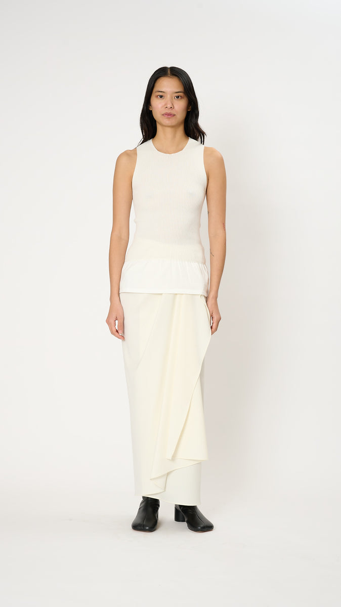 MM6 Maison Margiela Rib Tank Top in Off White – Diamond Dream Jewelry ...